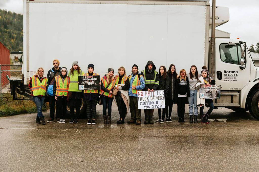 Activists mount protest outside B.C. pig slaughterhouse | Nelson Star